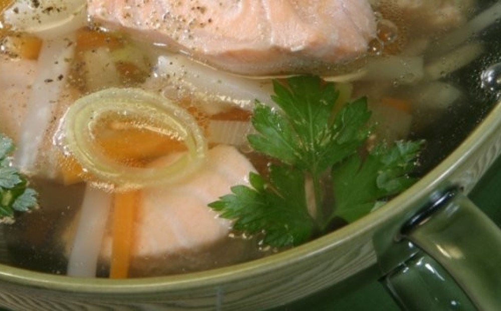 Pusdienas zivju mīļotājiem - laša zupa