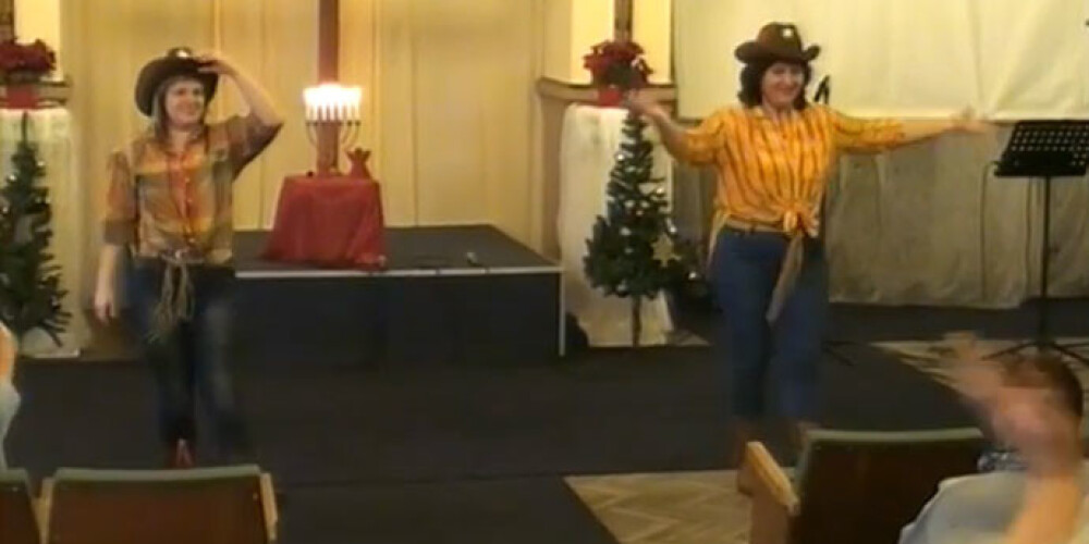 Oho! Līnijdejas "Jaunās paaudzes" Ventspils draudzē. VIDEO