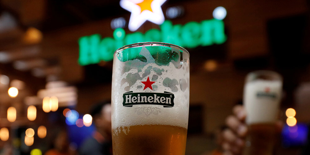 Sarukusi Nīderlandes alus giganta "Heineken" pusgada peļņa