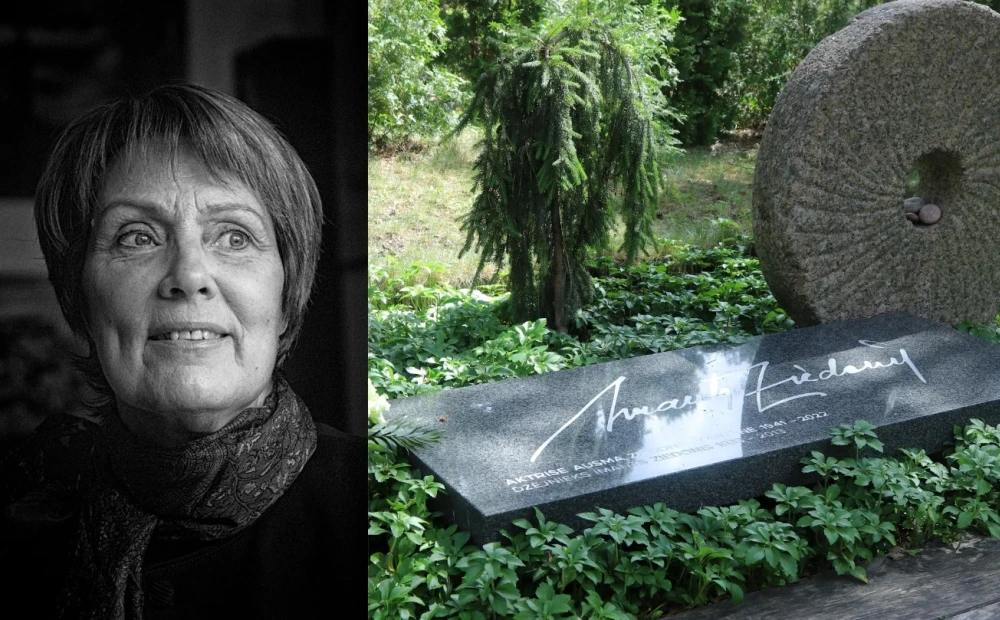 Ausma Kantāne-Ziedone beidzot guldīta zemes klēpī blakus savam Imantam