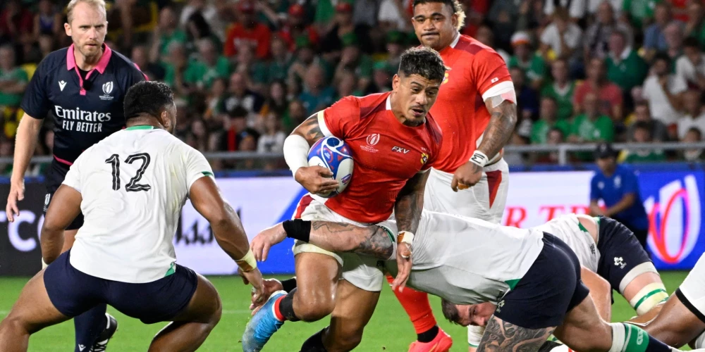 Īrijas regbija izlasei otrā uzvara divos Pasaules kausa mačos ...