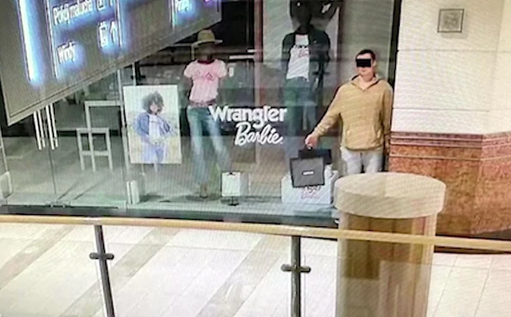 VIDEO: zaglis pacietīgi izliekas par manekenu, lai pēc slēgšanas ...