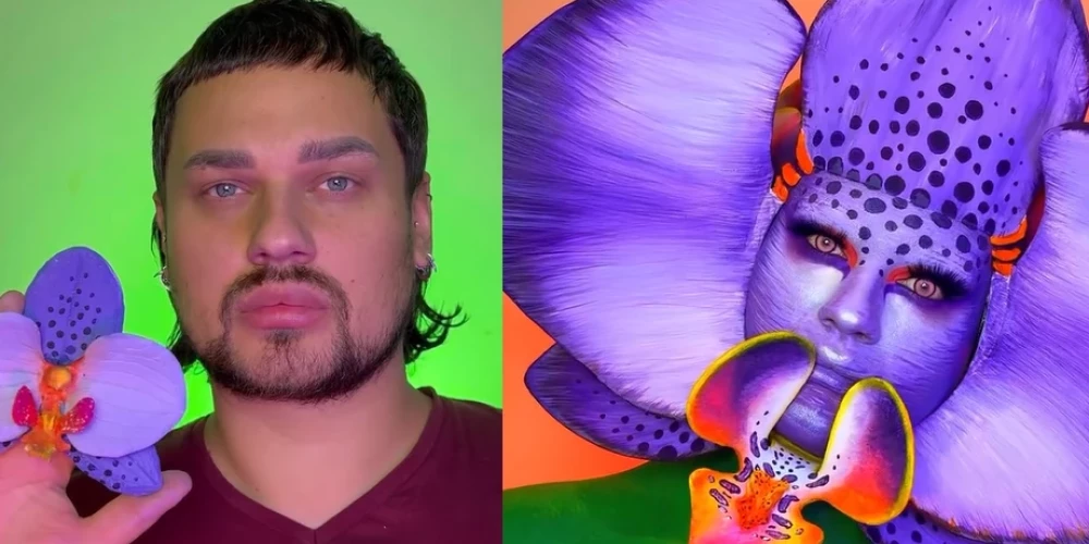 Amuna Davis pārsteidz ar jaunu pārvērtību - viņš kļūst par orhideju