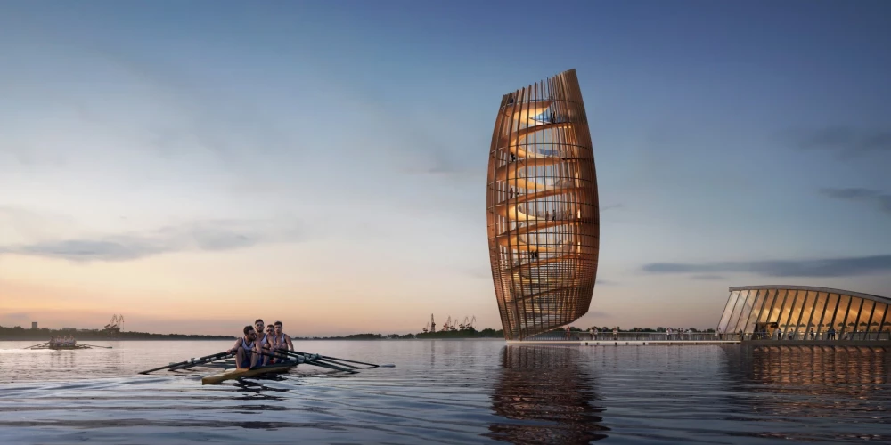 FOTO: Vēsturiskās industriālās ēkas un ūdensmalas nozīmē Riga Waterfront