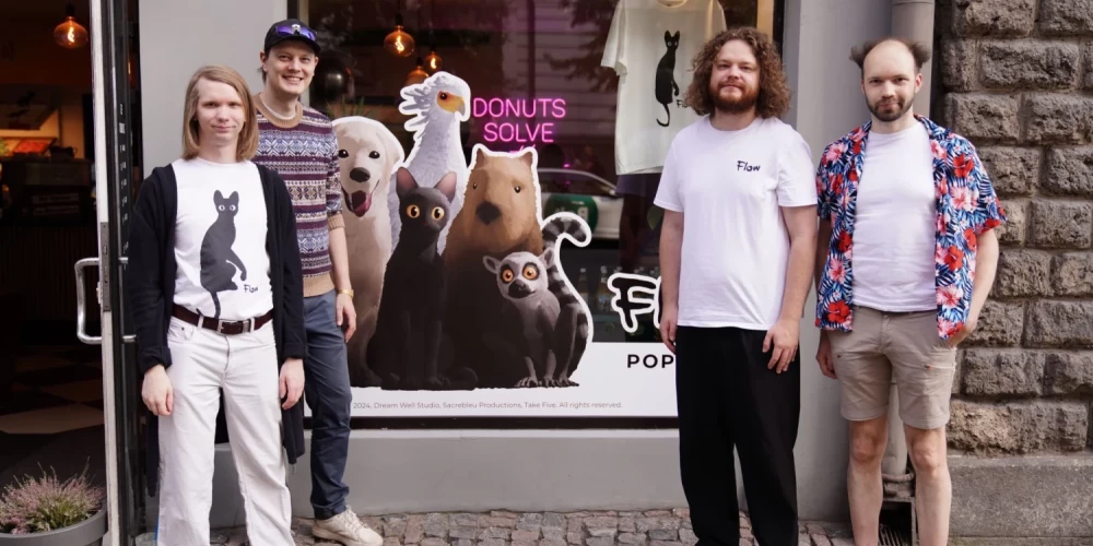 ФОТО: в центре Риги открылся pop-up магазин, посвященный фильму "Поток"